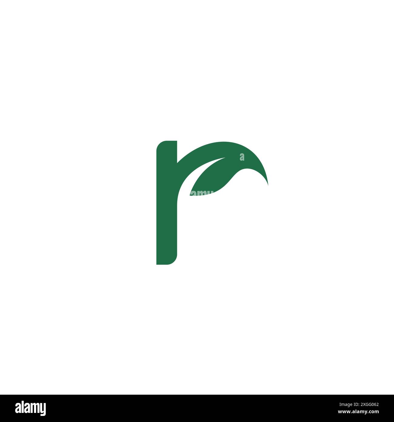 Letter R Leaf Logo Icon. R Initial Logo Design Stock Vector Image & Art ...