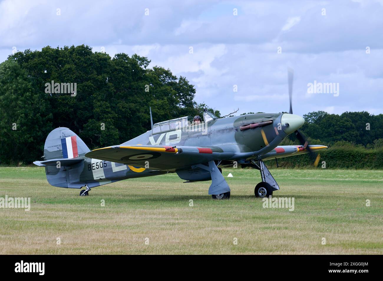 Hawker Hurricane taxiing at Headcorn Airfield Stock Photo - Alamy