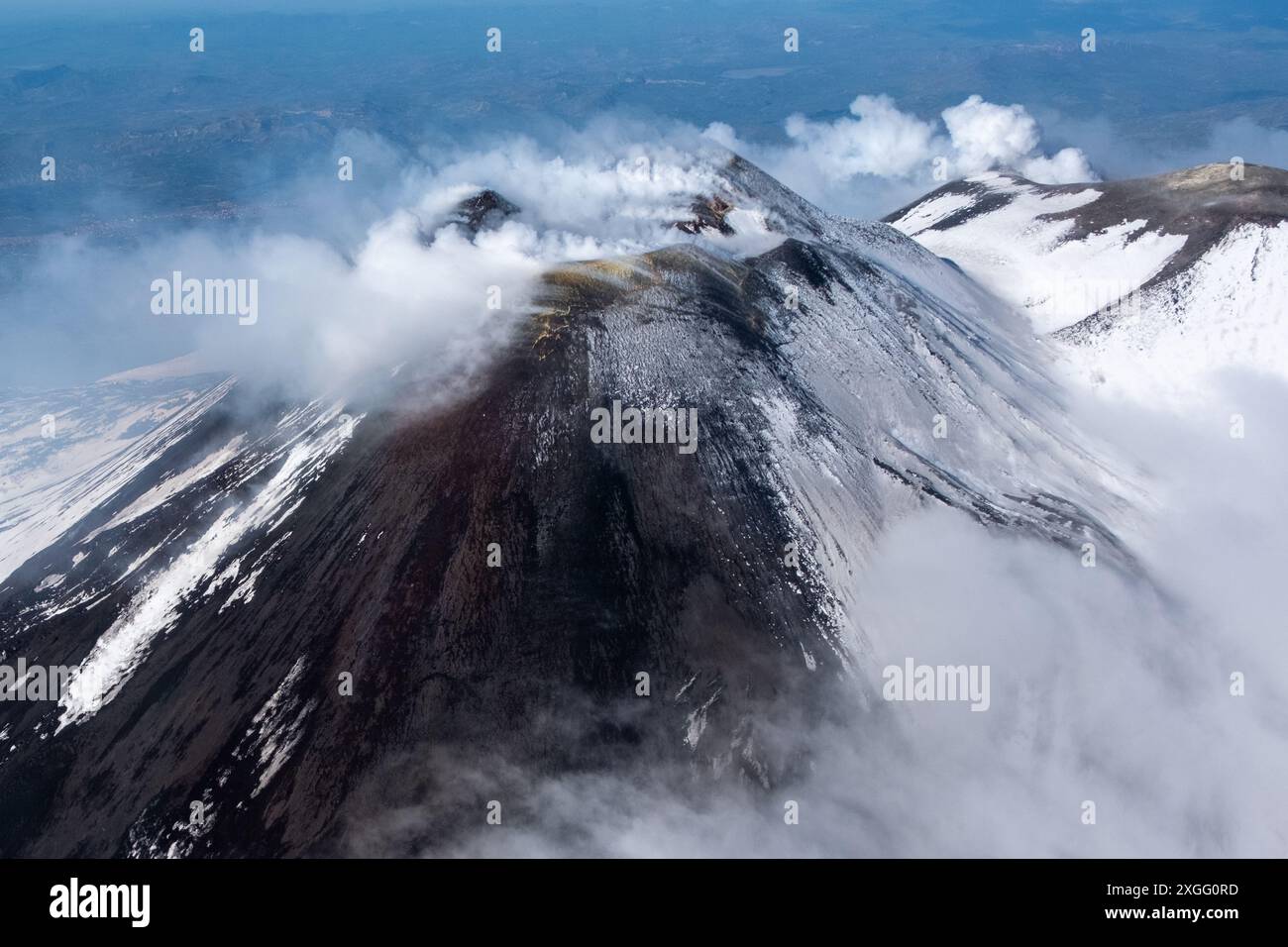 Aerial view of mount Etna, Sicily Island, Italy Stock Photo - Alamy