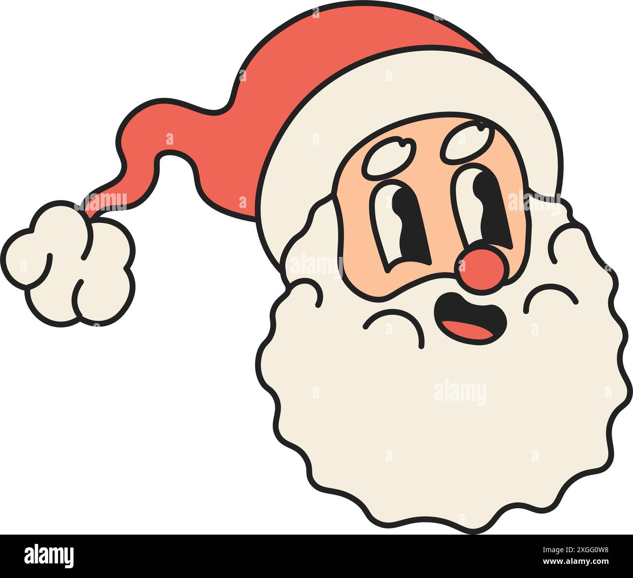 Santa Claus Face Smiling vector Stock Vector Image & Art - Alamy