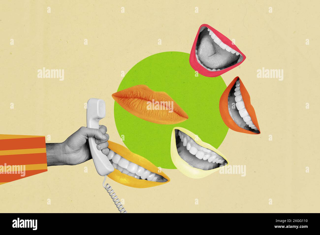Composite trend artwork sketch image 3D photo collage of hand appear ...