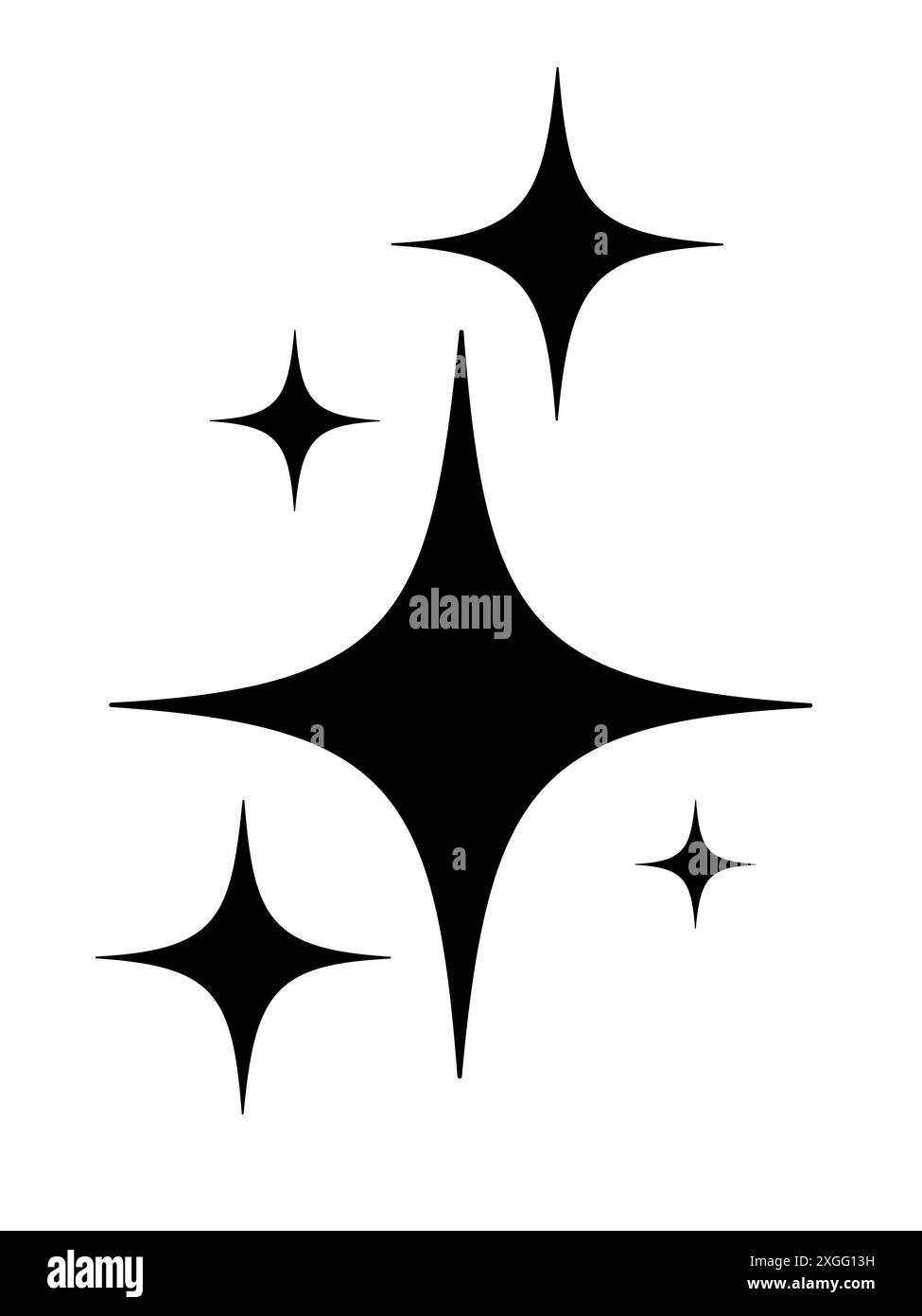 Retro sparkle icons collection. Set of star shapes. Templates for ...