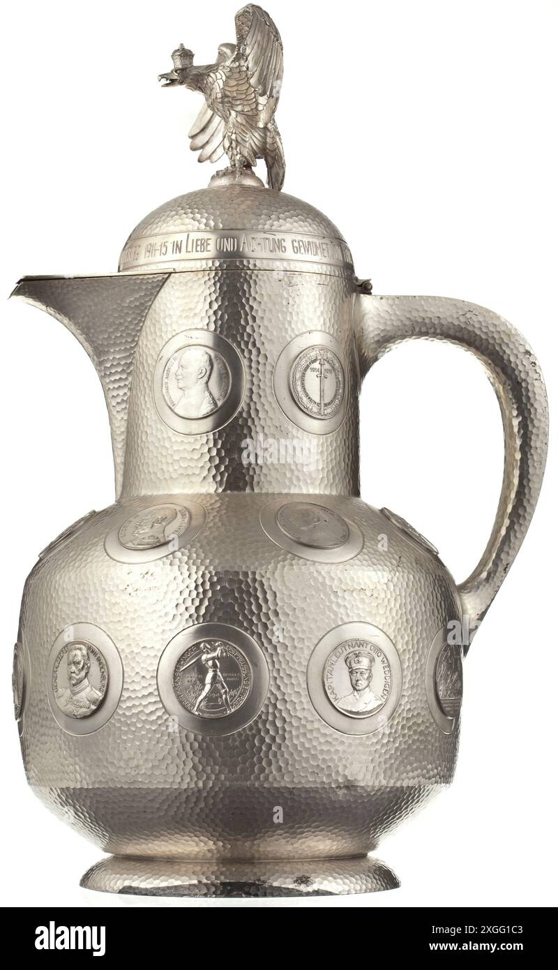 A silver coffee jug and silver tray Solid silver, each base struck with ...