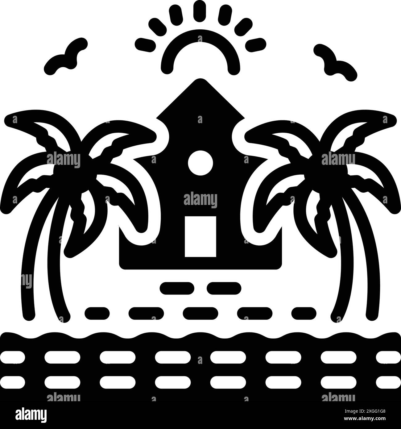 The maldives island Stock Vector Images - Alamy