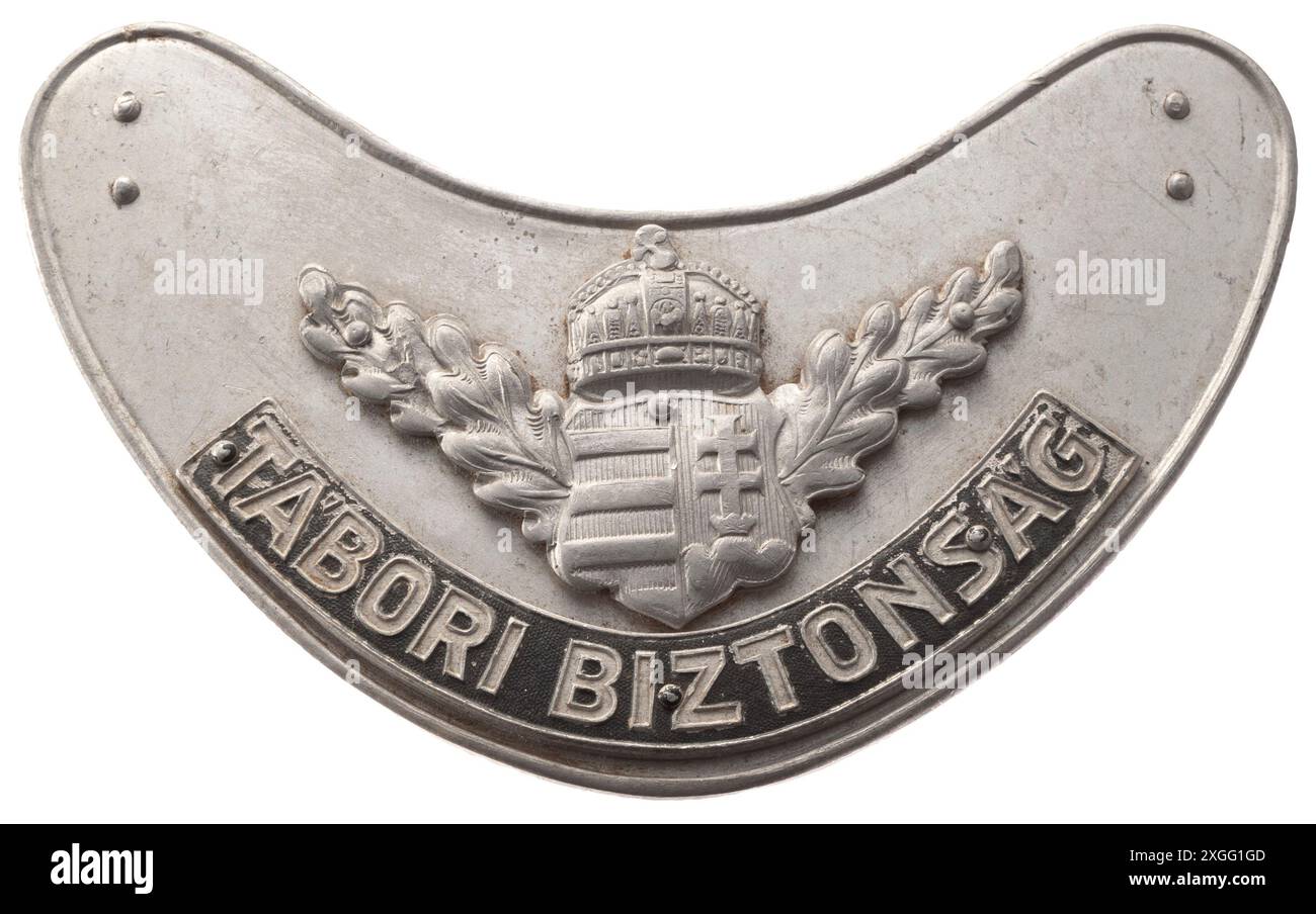 A gorget of the royal Hungarian military police Horthy period, PROPERTY ...