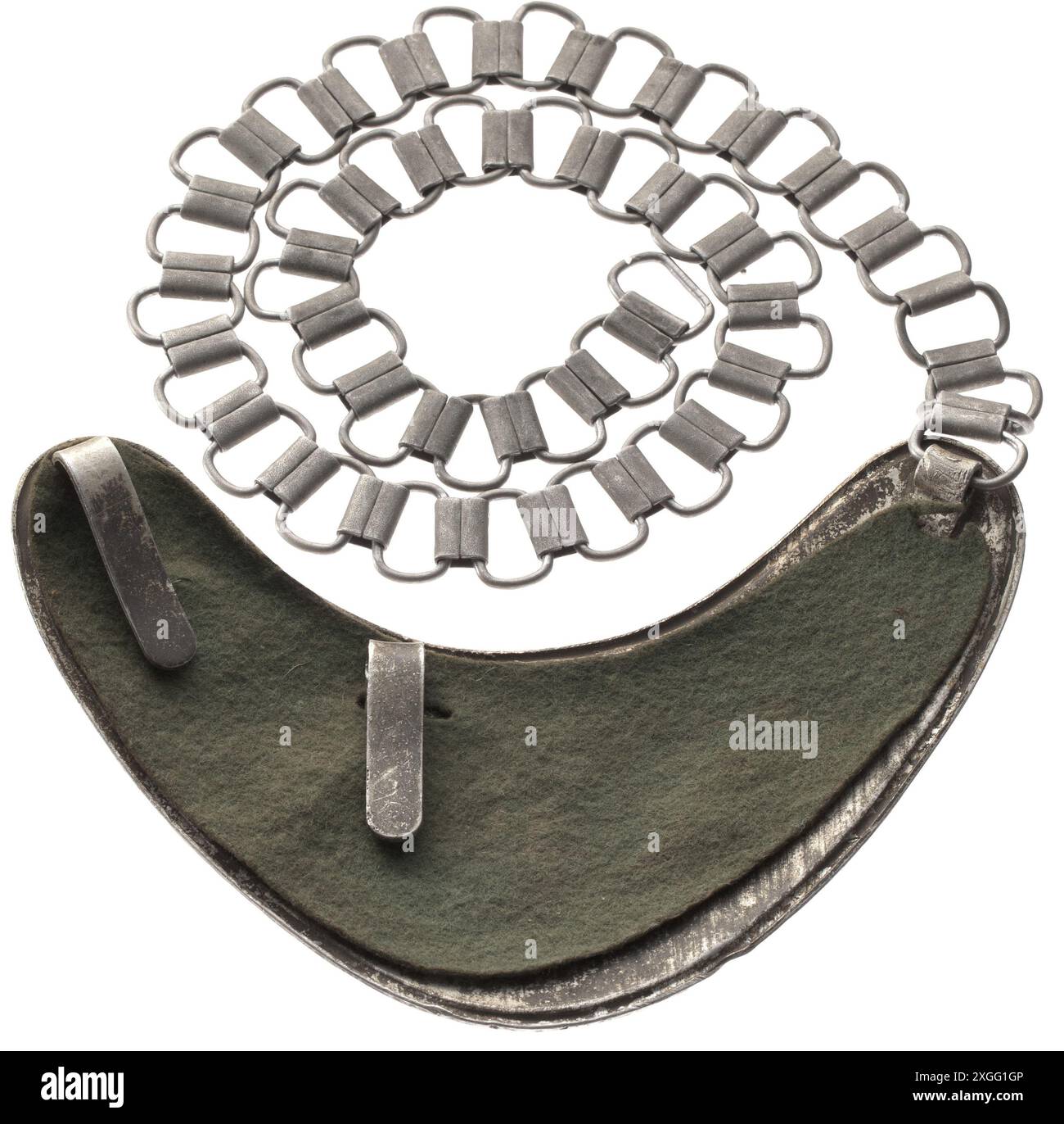 A gorget "Kommandantur" of the army 2nd model from 1937 Kidney-shaped ...