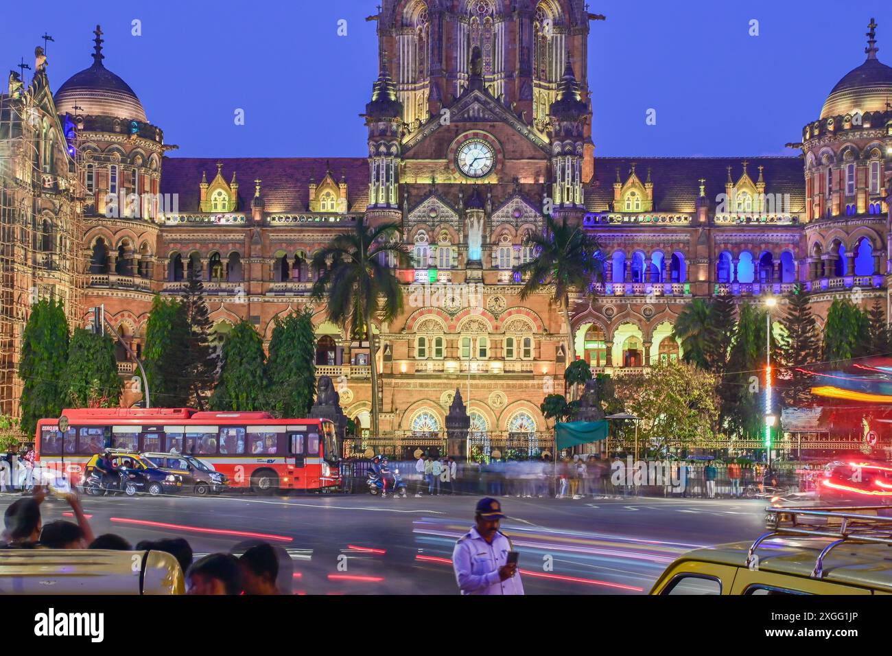 Mumbai, India - April 15, 2024: Chhatrapati Shivaji Terminus at sunset ...