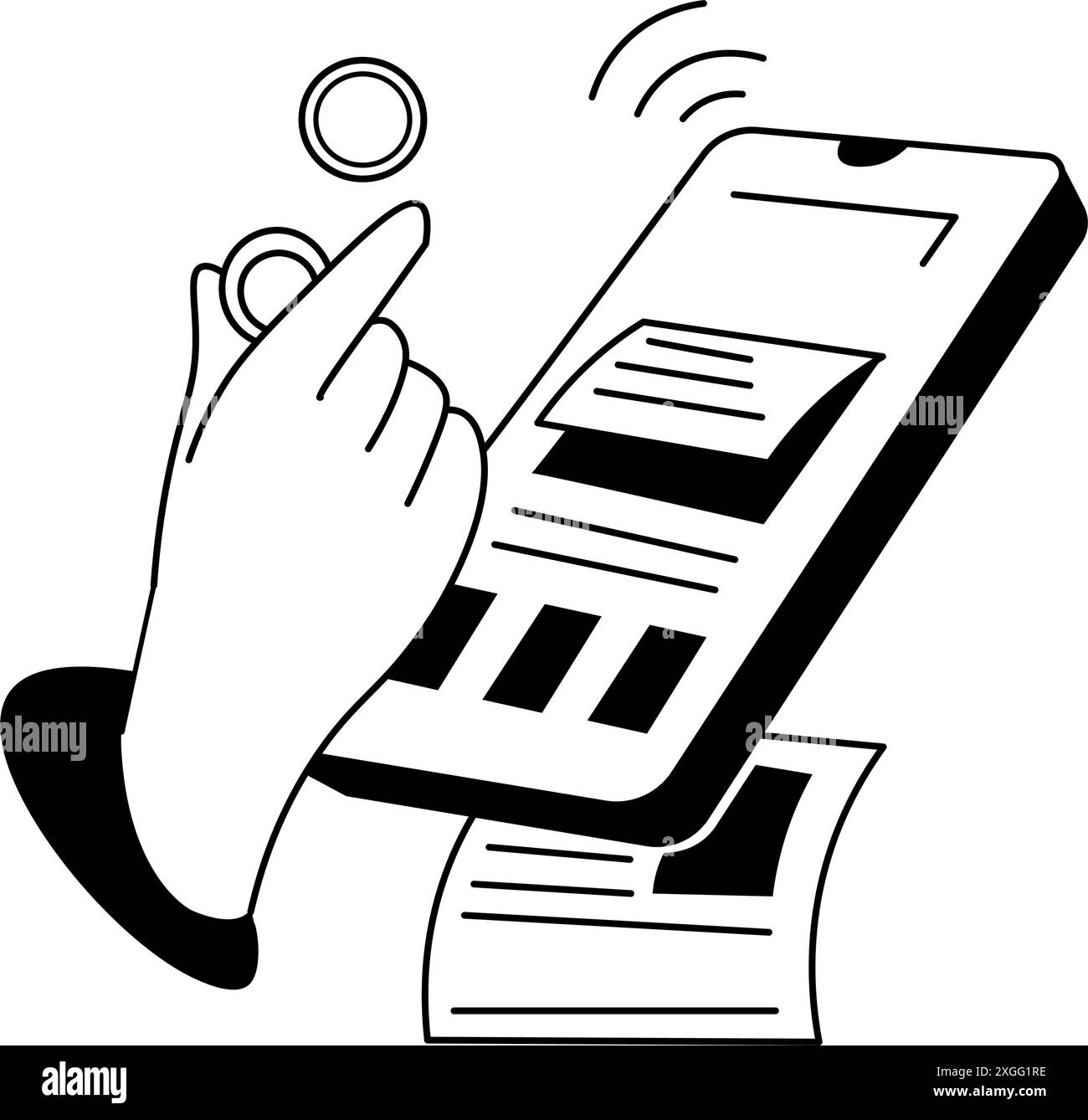 Mobile Payment Vector Illustration isolated Stock Vector Image & Art - Alamy