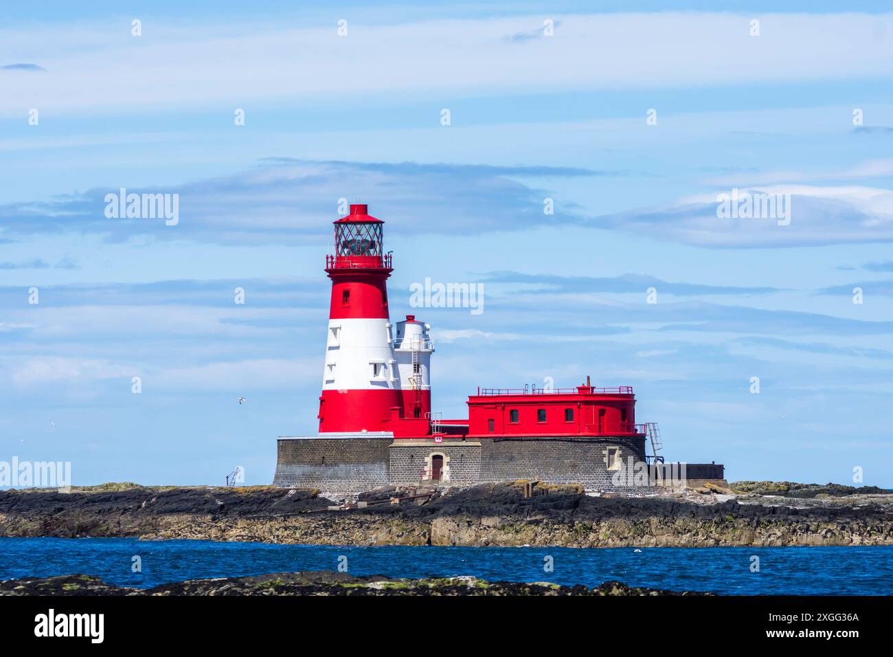 Longstone Lighthouse in the Farne Island, Northumberland, England Stock ...