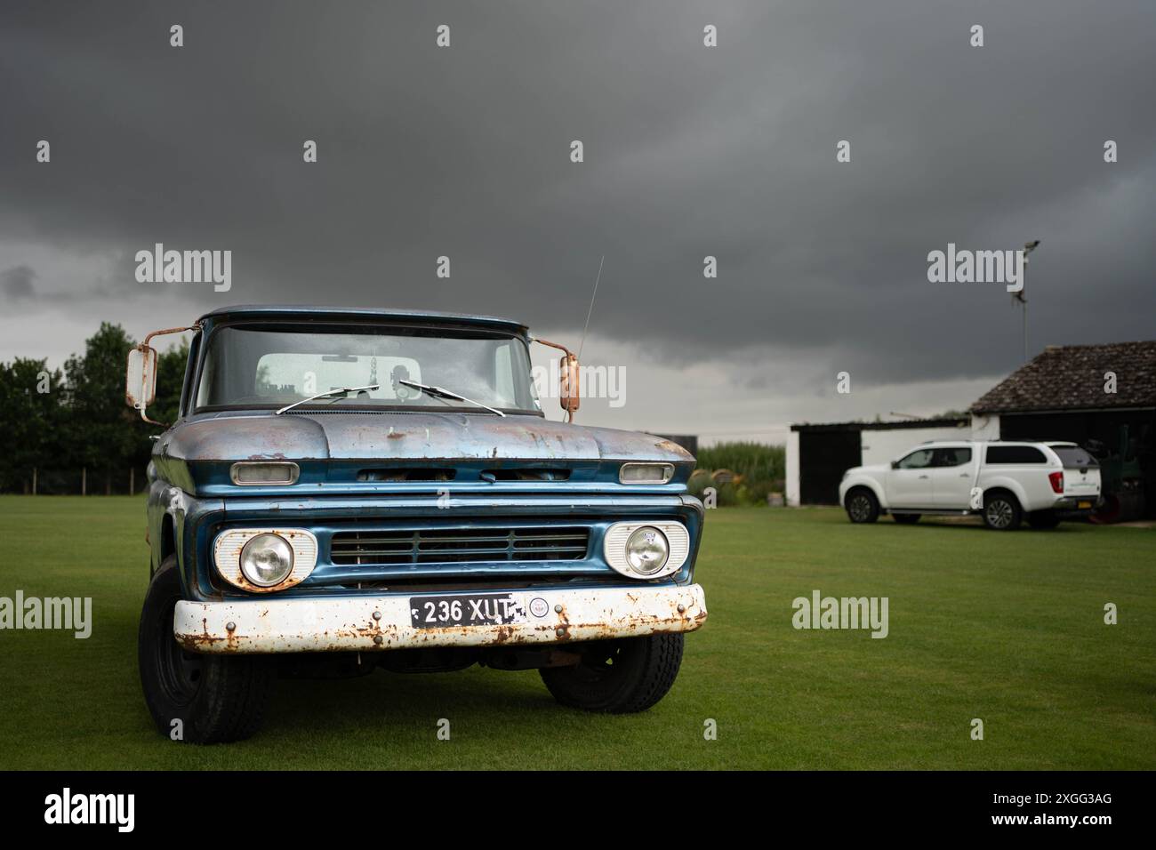 1962 Chevrolet pickup truck 236XUT at a car meet in North Newington ...