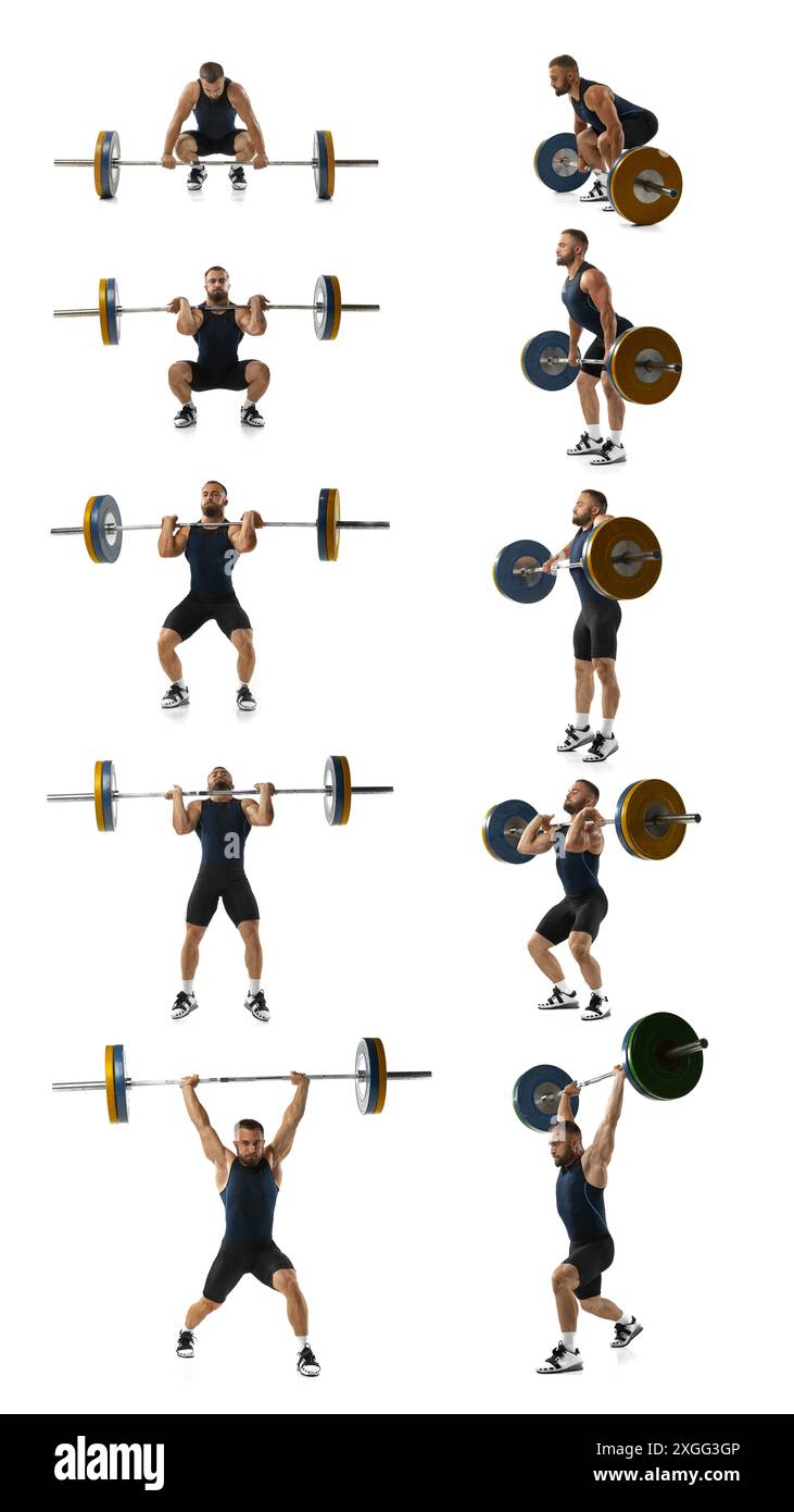 Bodybuilder posing on white background hi-res stock photography and ...