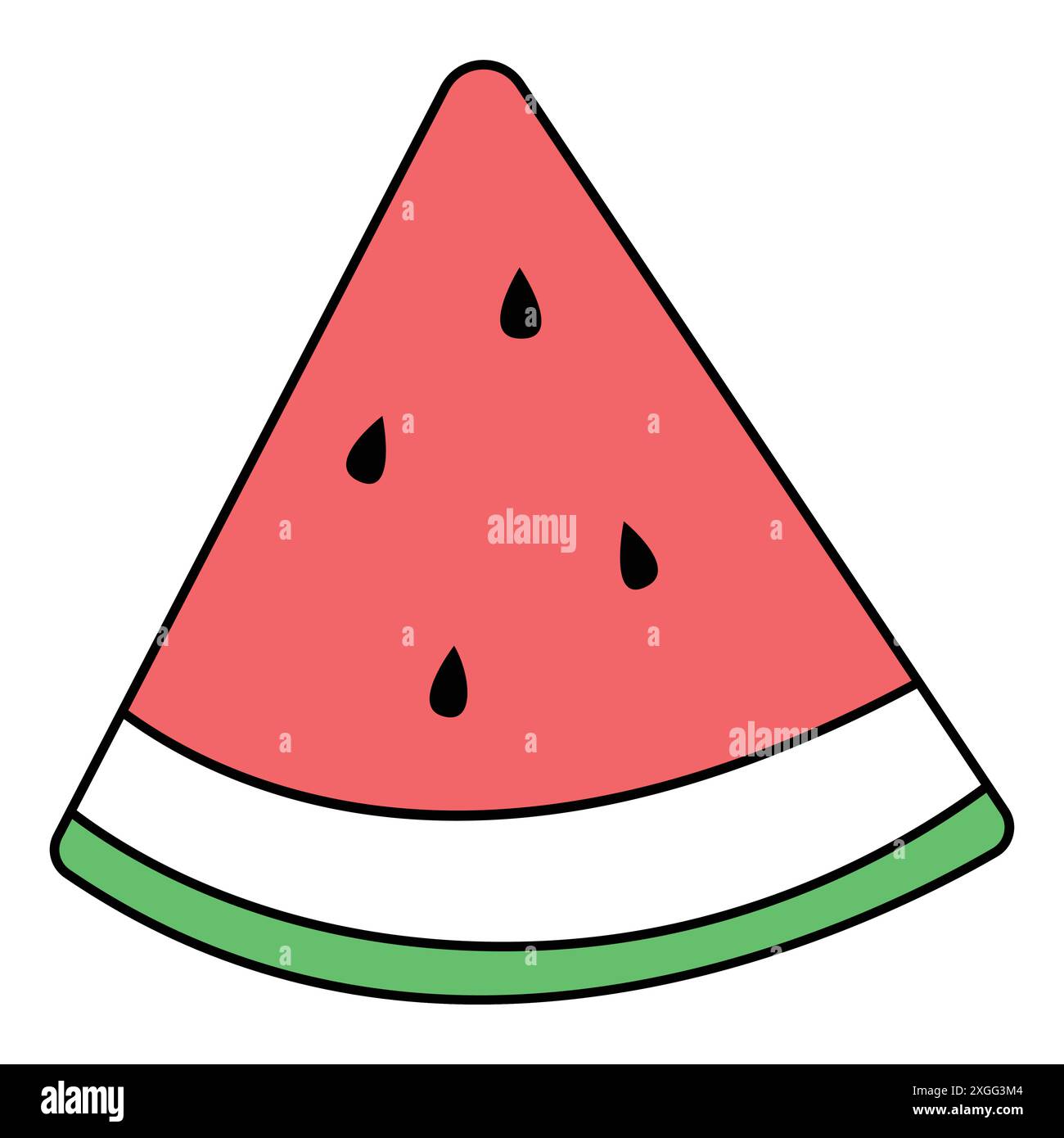Illustration of watermelon slice vector Stock Vector Image & Art - Alamy