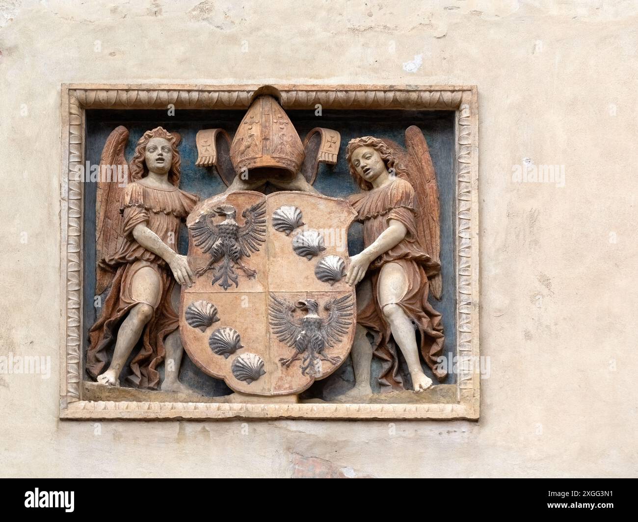 RIVA DEL GARDA, ITALY - JUNE 14, 2024: Coat of Arms of Bishop Prince ...