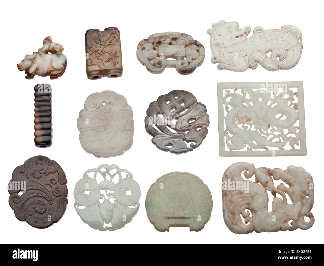 A collection of twelve Chinese jade objects, 16th - 19th century Lot ...