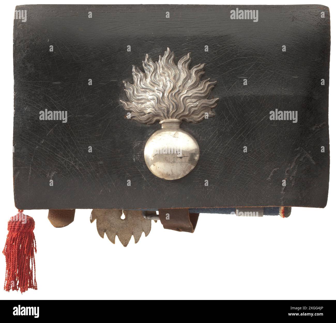 A grenadier's cartridge box Black leather, ARTIST'S COPYRIGHT HAS NOT ...