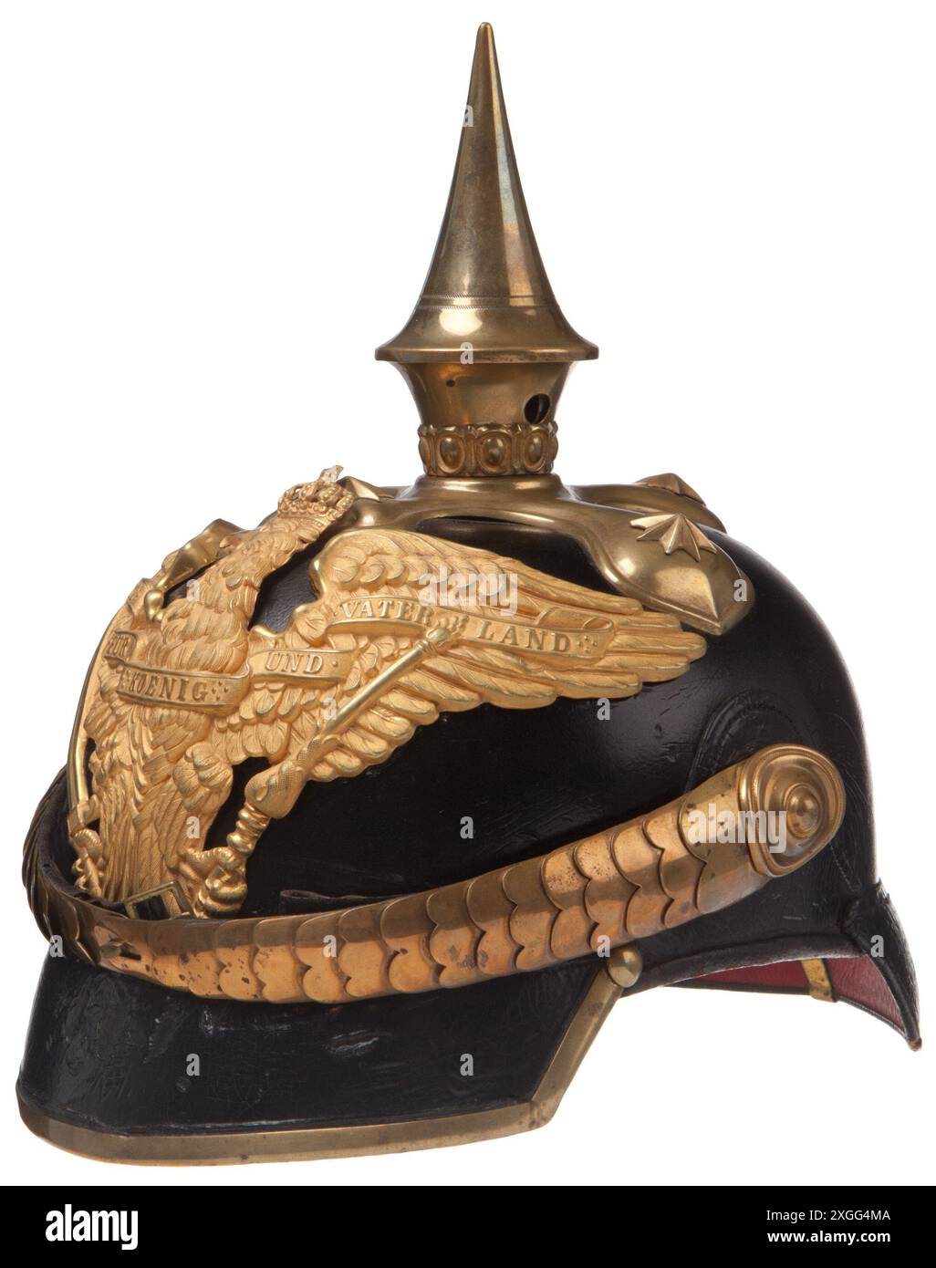 A 1st dragoon pre 1899 officer helmet Fine gold fire gilt Grenadier ...