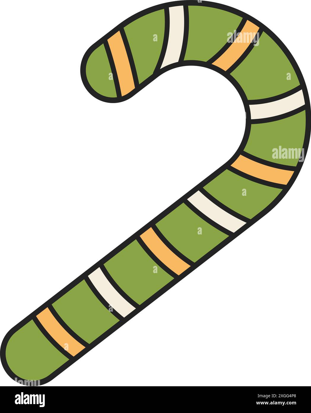 Green Candy Cane Illustration vector Stock Vector Image & Art - Alamy