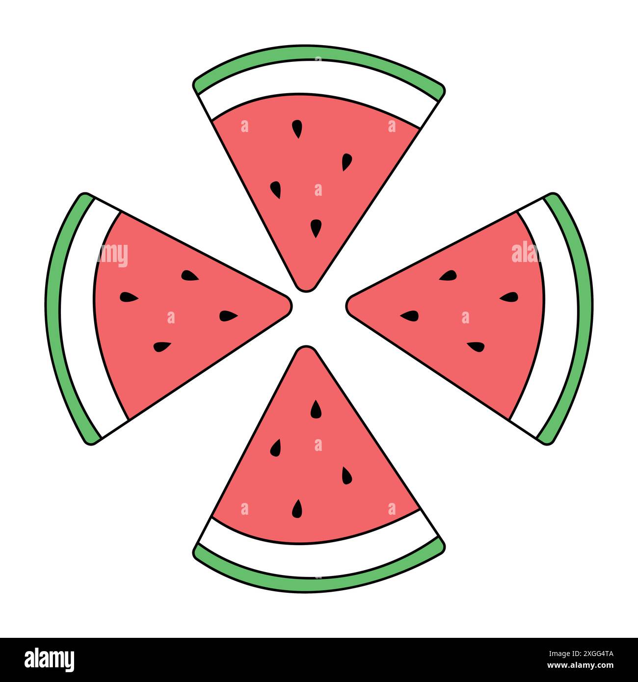 Illustration of watermelon slice vector Stock Vector Image & Art - Alamy