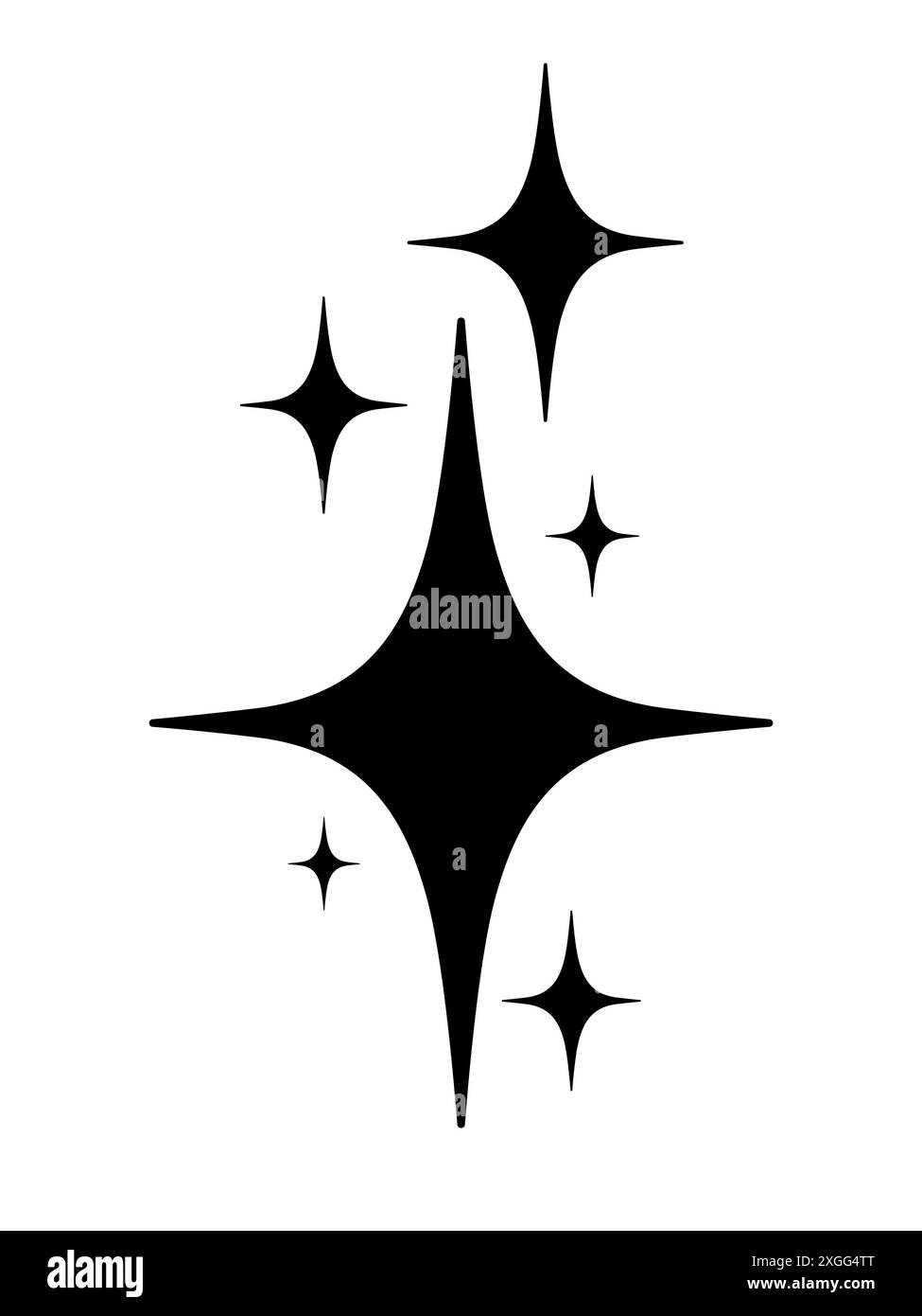 Retro sparkle icons collection. Set of star shapes. Templates for ...