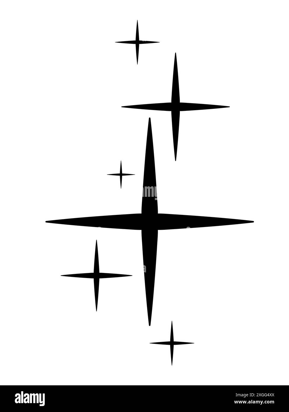 Retro sparkle icons collection. Set of star shapes. Templates for ...