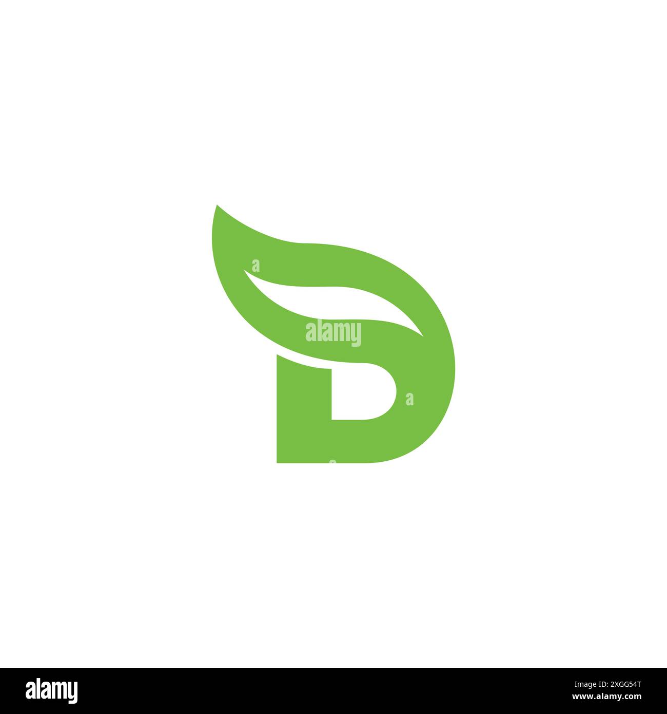 letter d simple curves leaf logo vector Stock Vector Image & Art - Alamy