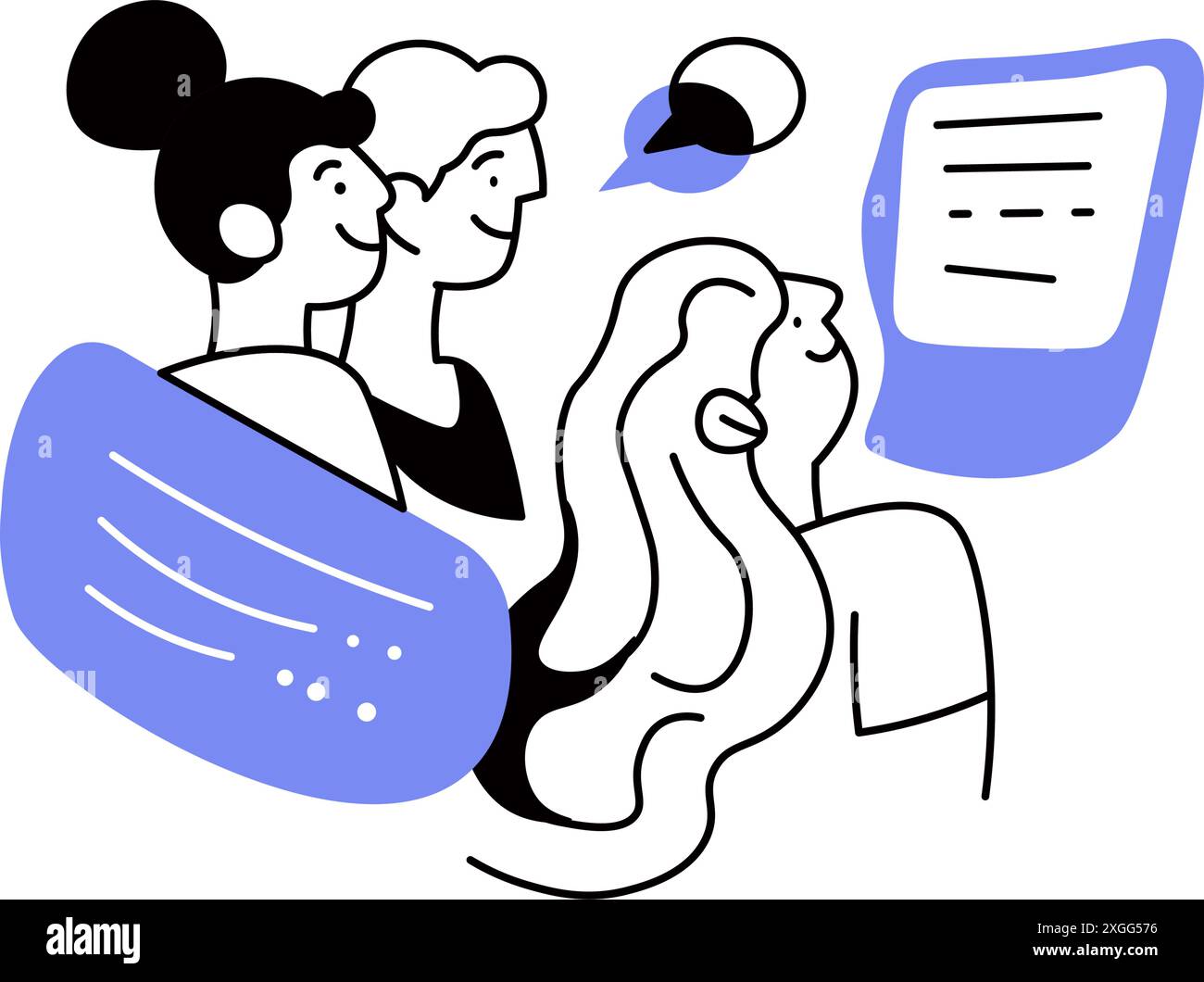Group Chatting at Presentation vector Stock Vector Image & Art - Alamy