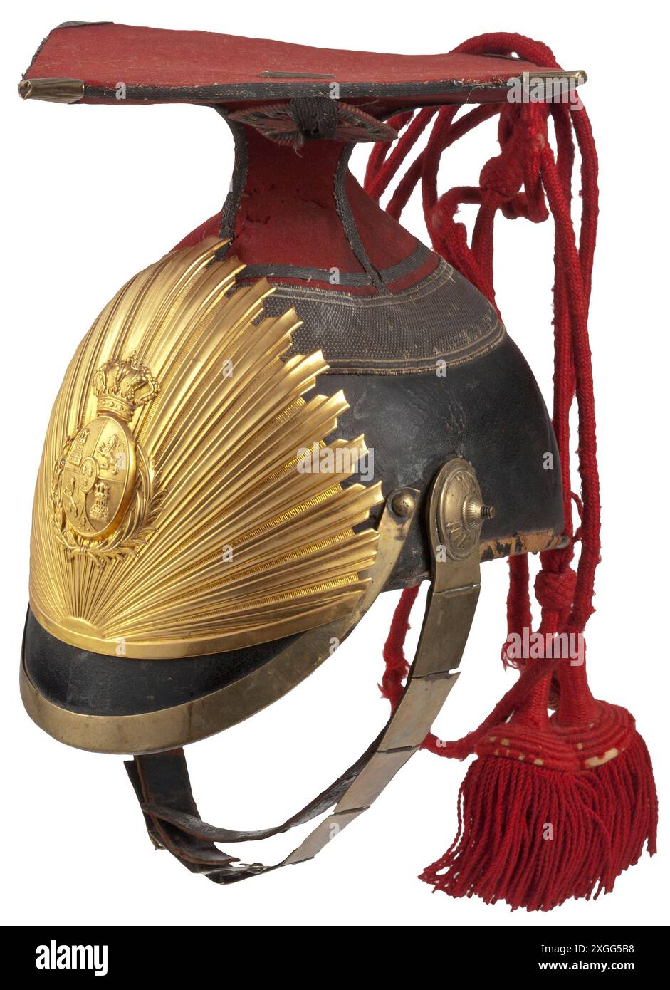 A Spanish Uhlan officer czapka, 2nd half of the 19th century, Black ...
