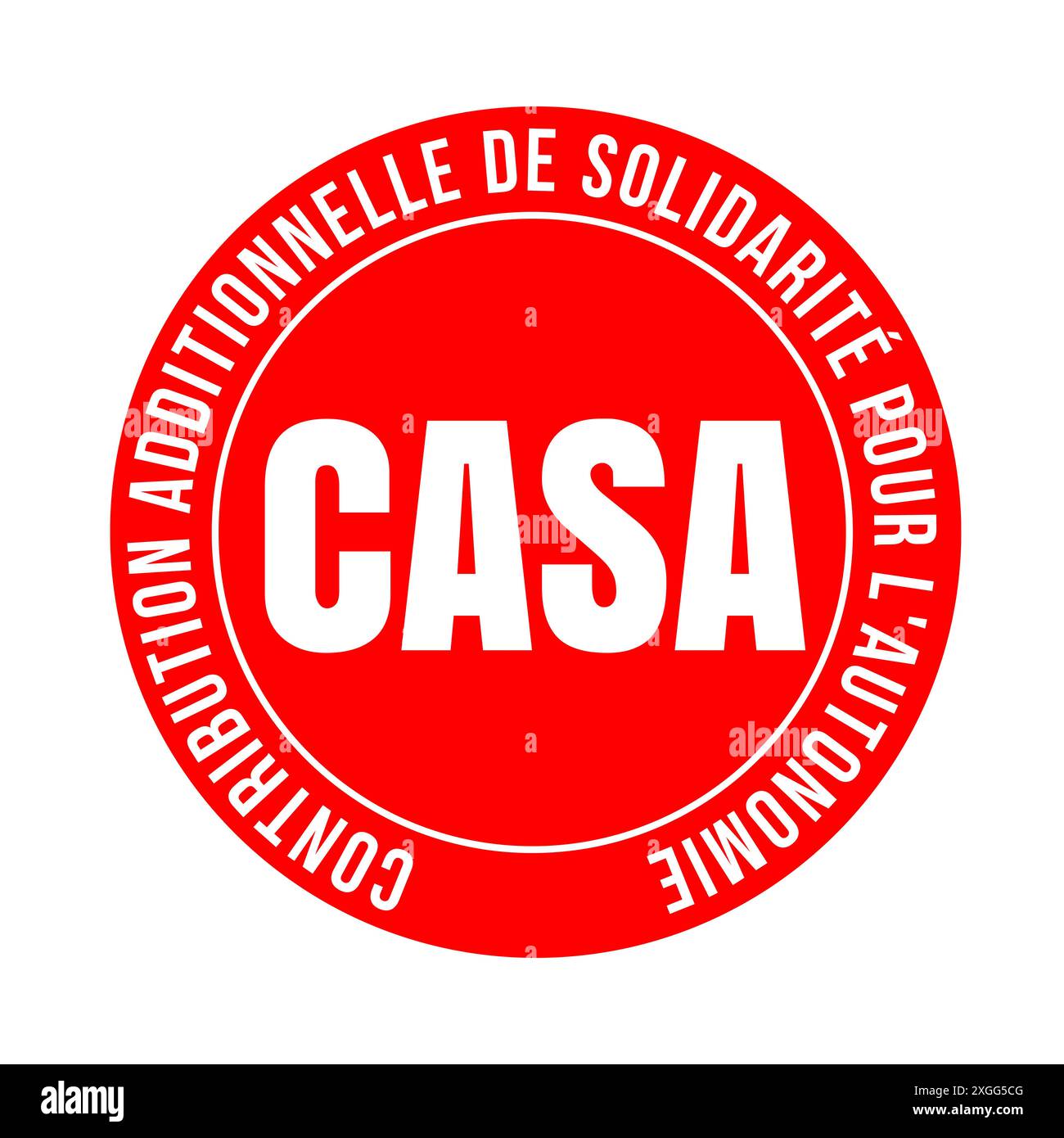 Solidarity and autonomy contribution symbol icon called CASA ...