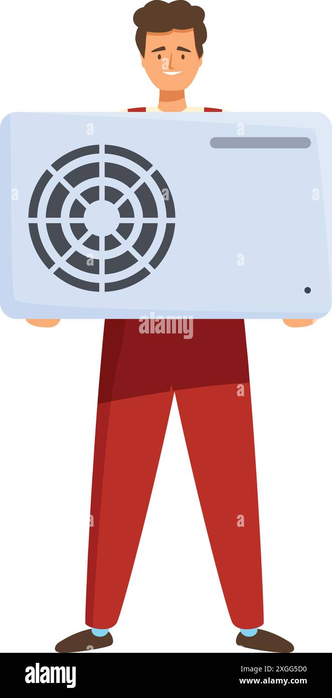 Hvac technician cartoon hi-res stock photography and images - Alamy