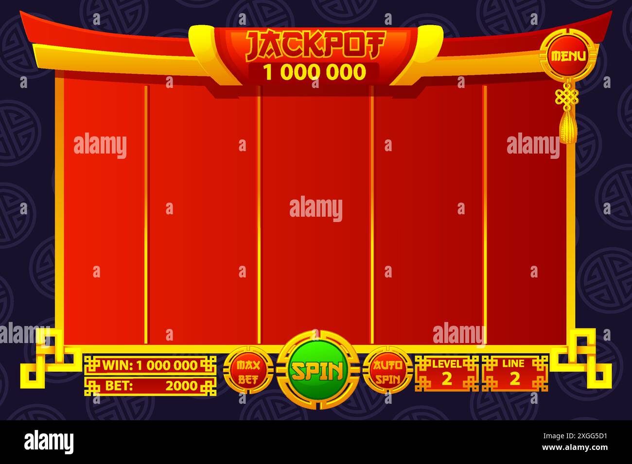 Casino slot machine game UI design, gambling mobile app concept for the ...