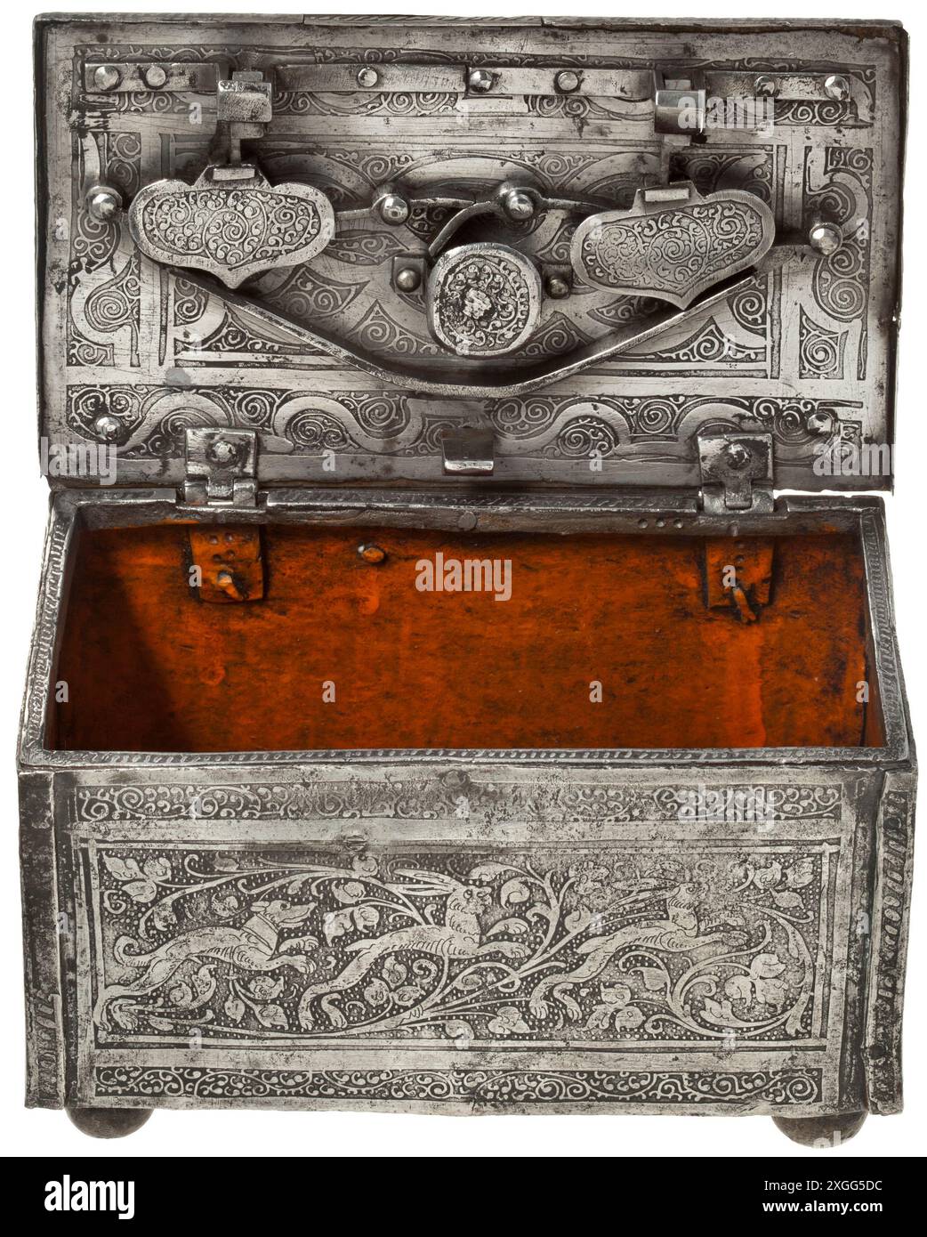 An etched iron casket, Nuremberg, circa 1580, PROPERTY-RELEASED Stock ...