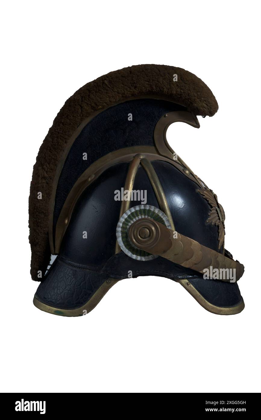 An Imperial German M 1867 Saxon Reserve Guard Reiter helmet, Black ...