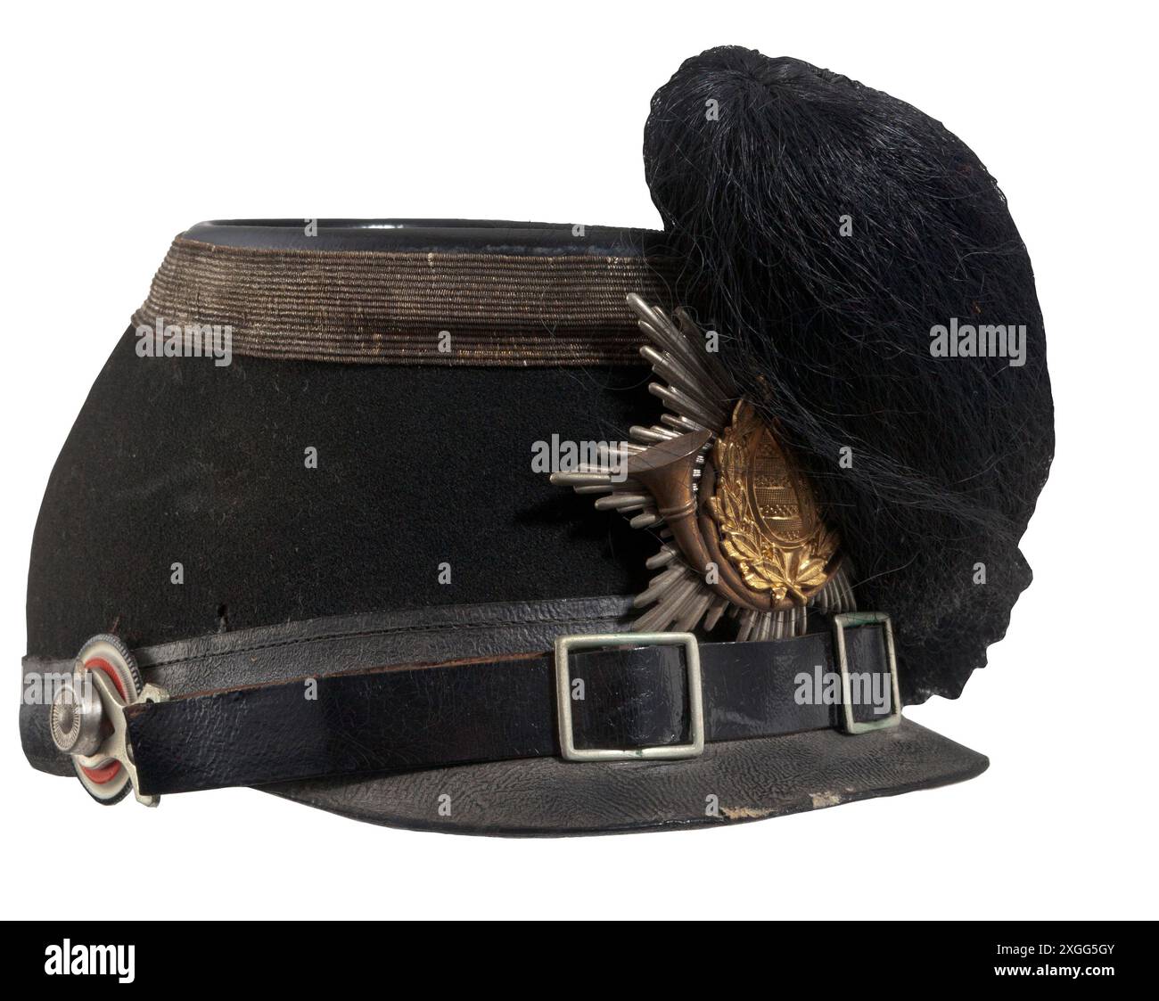 An Imperial German M 1867 NCO Saxon Jäger Battalion shako, Black ...