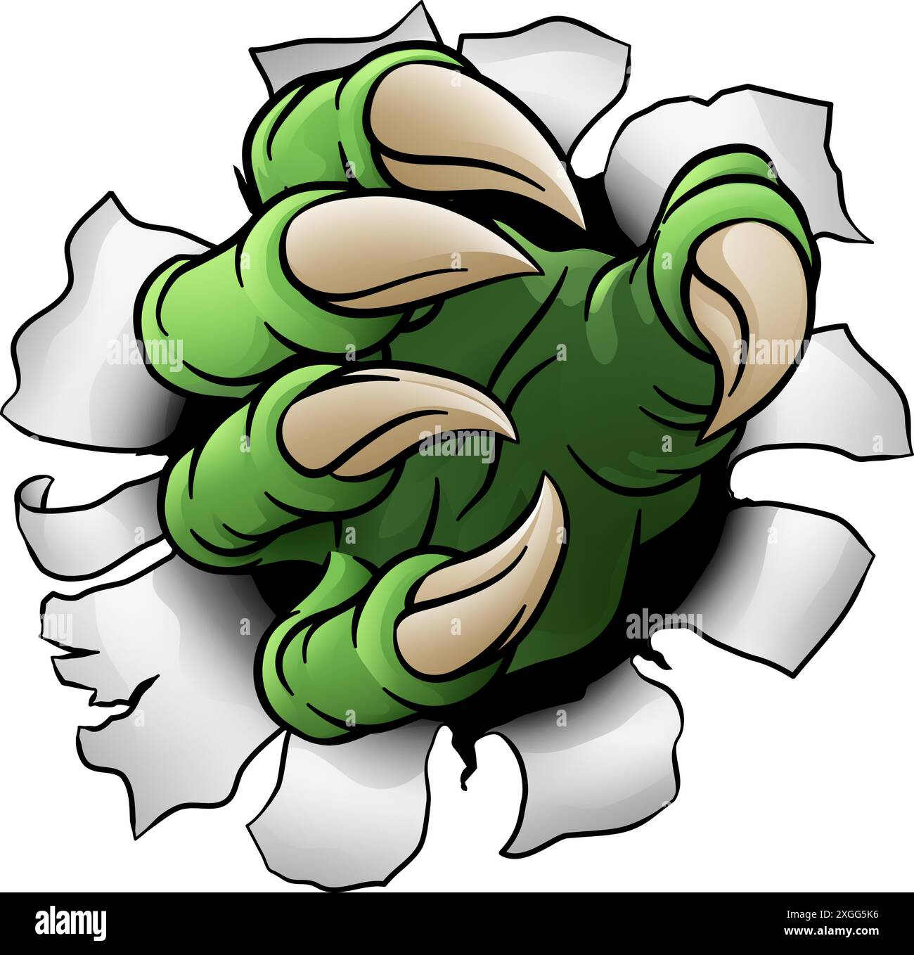 Claw Monster Dinosaur Eagle Dragon Hand Rip Tear Stock Vector Image ...