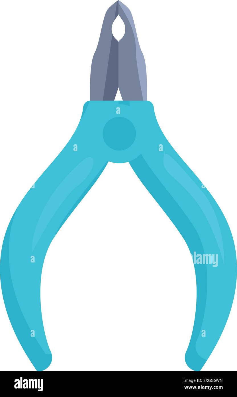 Blue metal nail clippers showing cutting edges Stock Vector Image & Art ...
