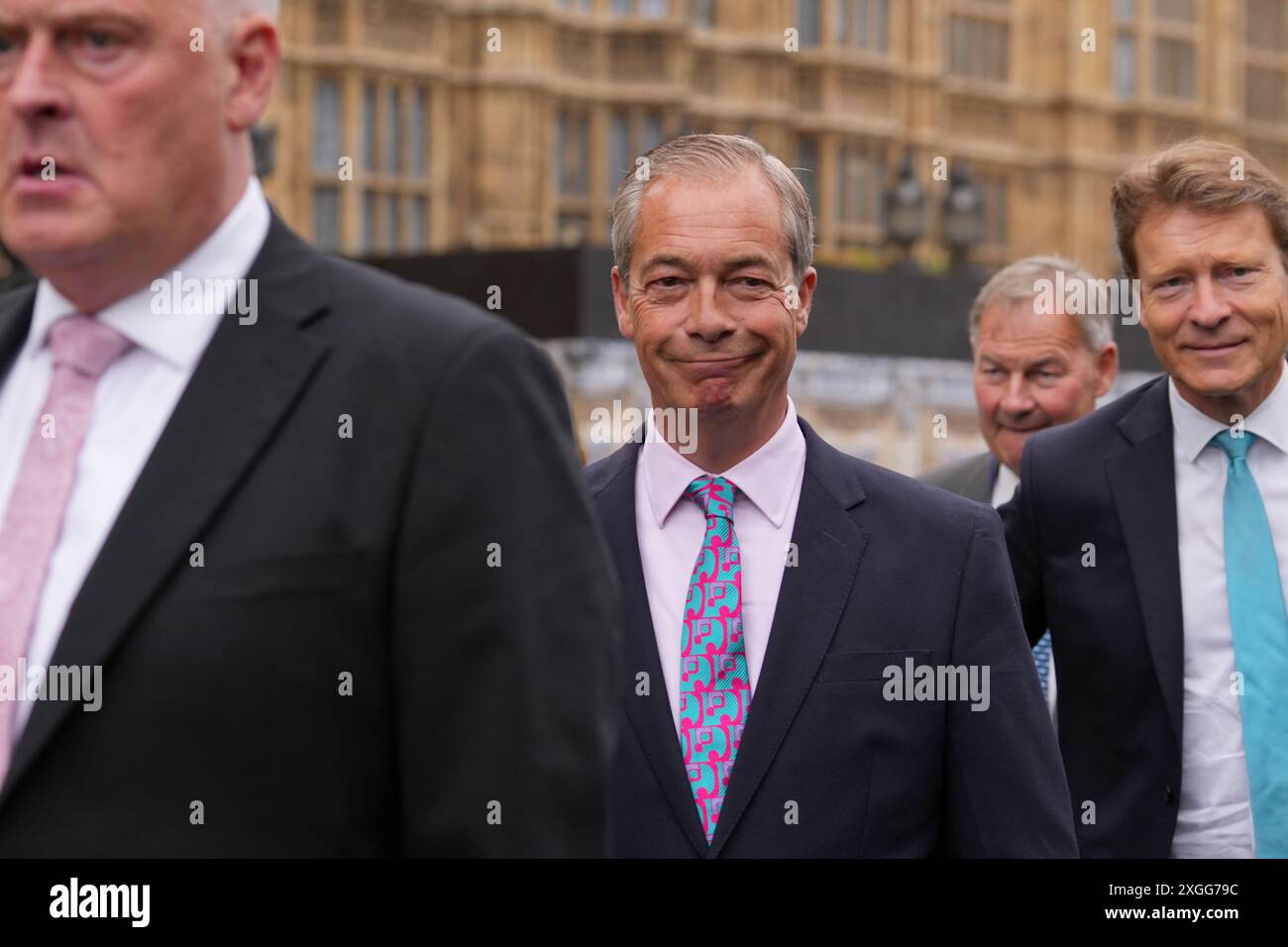 (left to right) Reform UK MP, Lee Anderson, Reform UK leader, Nigel ...