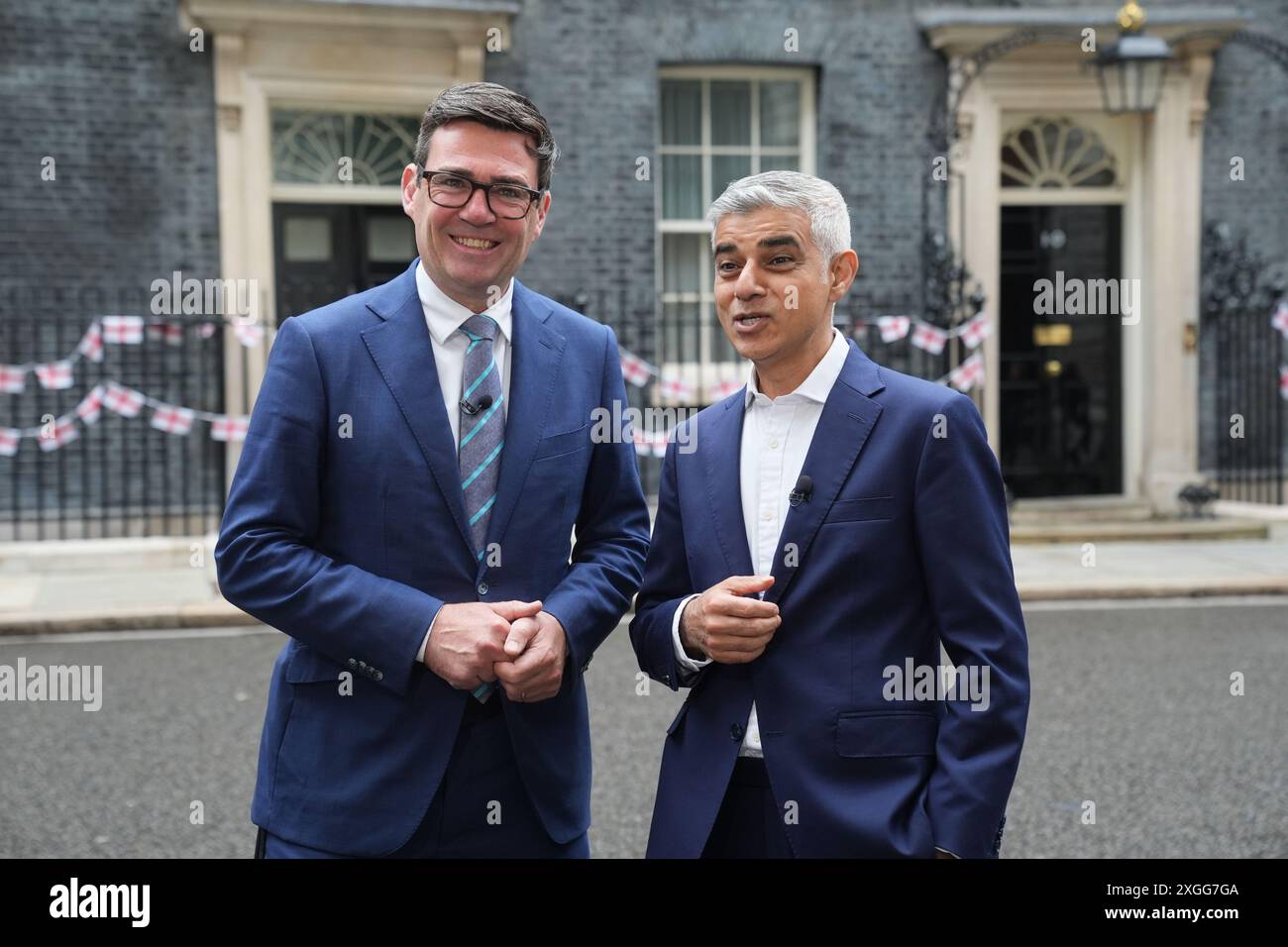 Mayor of Greater Manchester Andy Burnham and Mayor of London Sadiq Khan ...