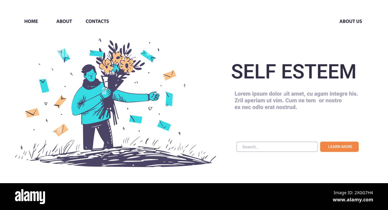 Floating digital envelopes Stock Vector Images - Alamy