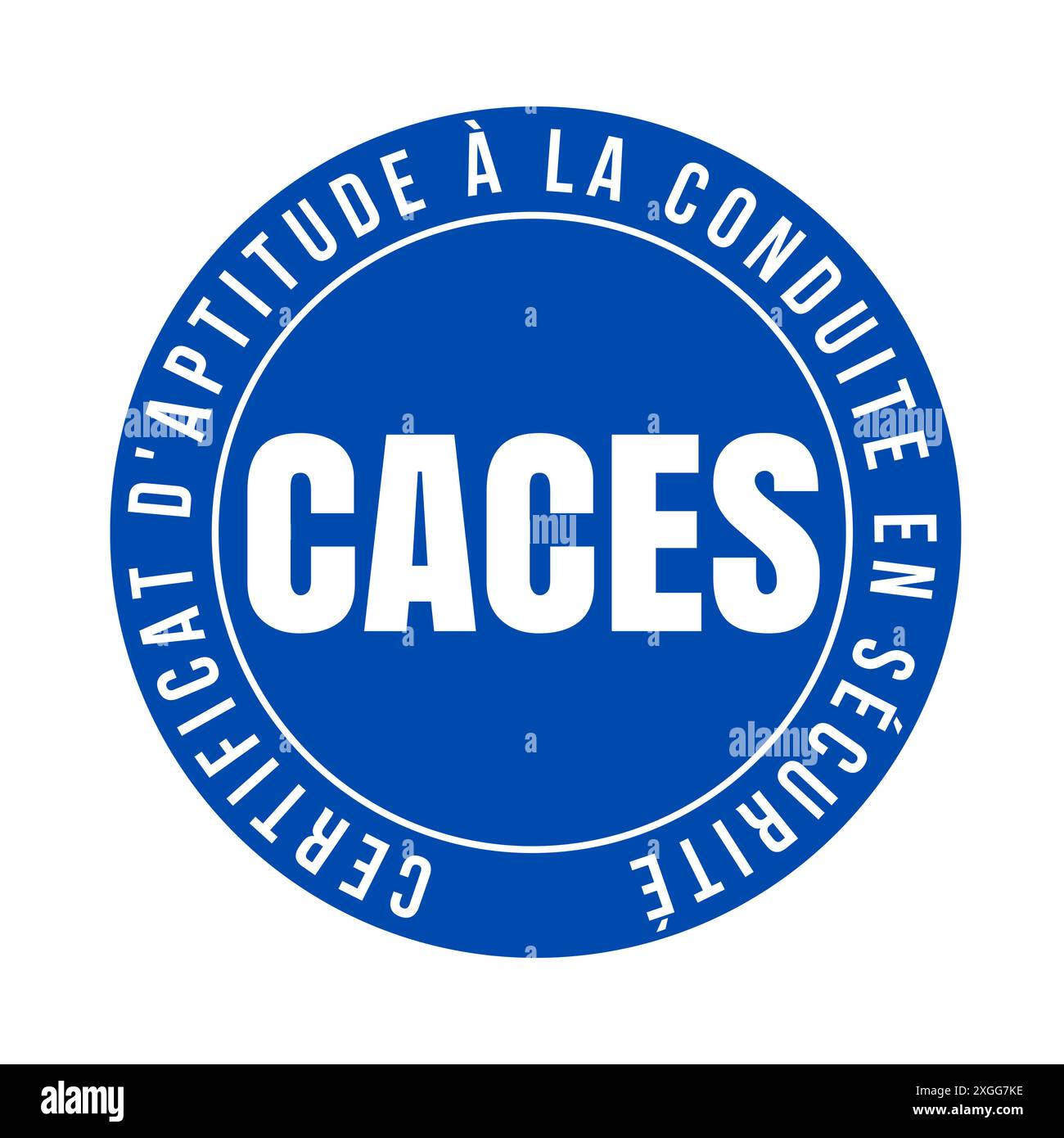 CACES certificate of aptitude for safe driving symbol icon called ...