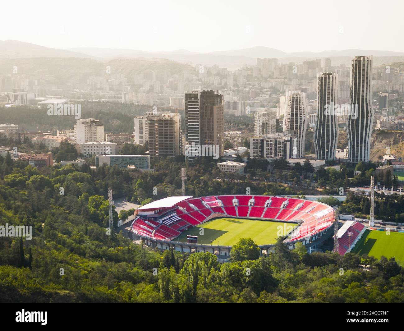 Tbilisi, Georgia- 4th july, 2024: aerial Tbilisi city view and The ... Tbilisi, Georgia- 4th july, 2024: aerial Tbilisi city view and The ...