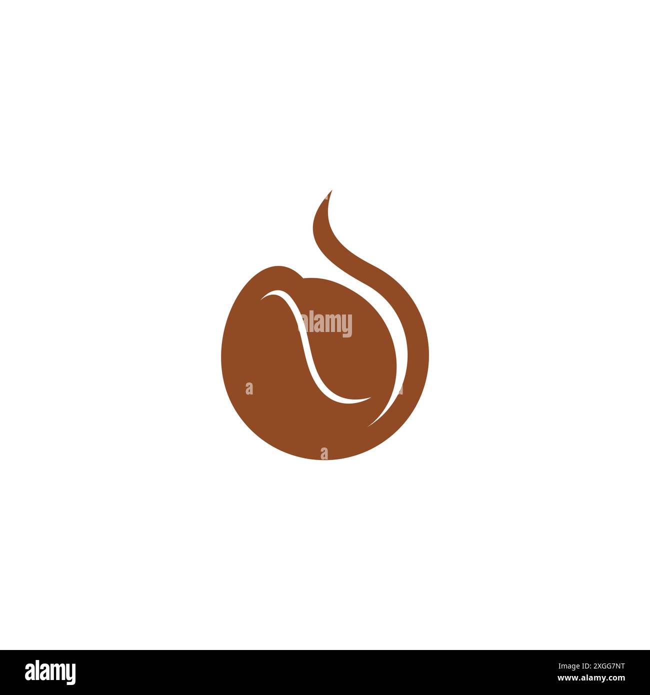 coffee bean aroma smoke simple logo vector Stock Vector Image & Art - Alamy