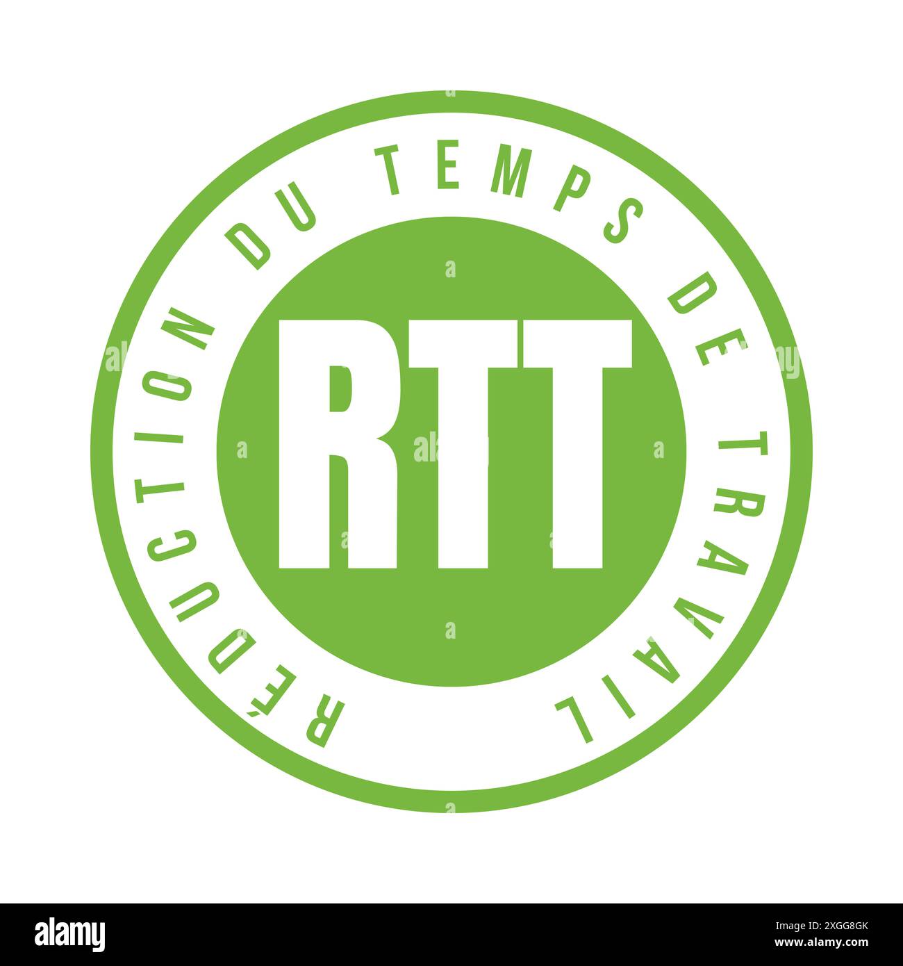 RTT symbol reduction of working time called reduction du temps de ...