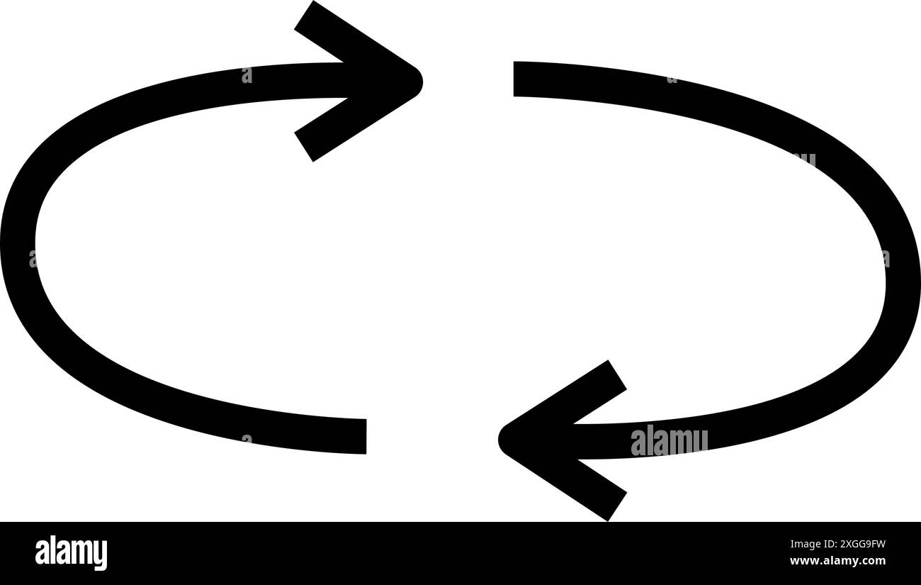 Reverse vector icon, direction arrow. Simple, flat design Stock Vector ...