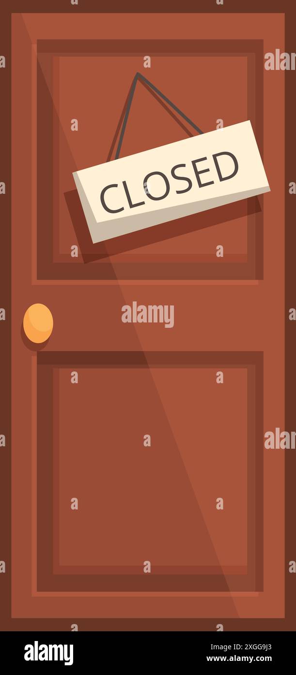 Closed door is showing a sign saying closed Stock Vector Image & Art - Alamy