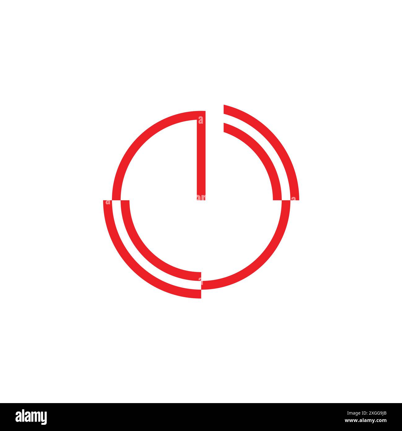 power button circles pixels motion simple logo vector Stock Vector ...