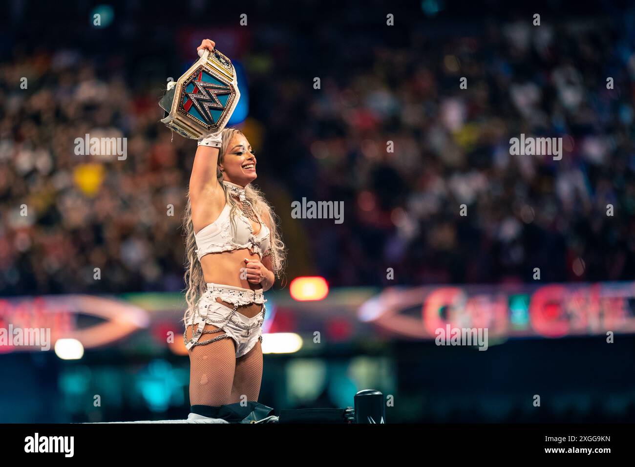 WWE Wrestling Superstar Liv Morgan with Women's Championship belt at ...