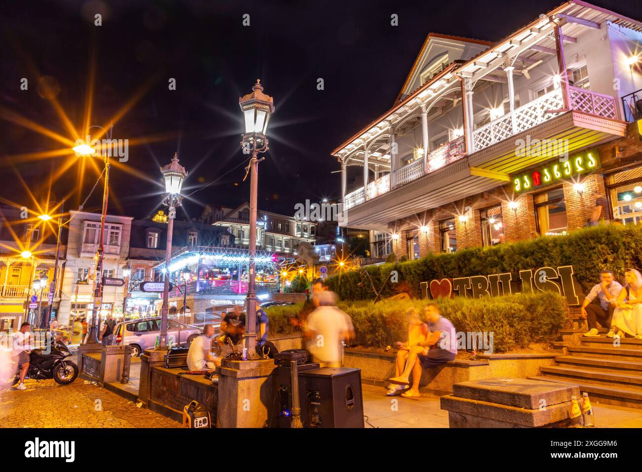 Tbilisi, Georgia - 17 JUNE, 2024: Street view and traditional ...