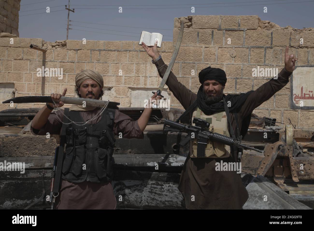 Two Islamic State military leaders, on the left Saudi Abu Leith ...