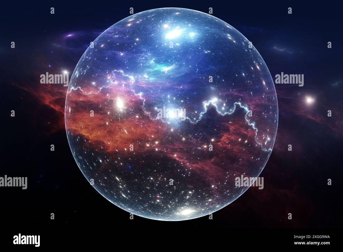 Fractal universe theory. 3D Illustration Stock Photo - Alamy