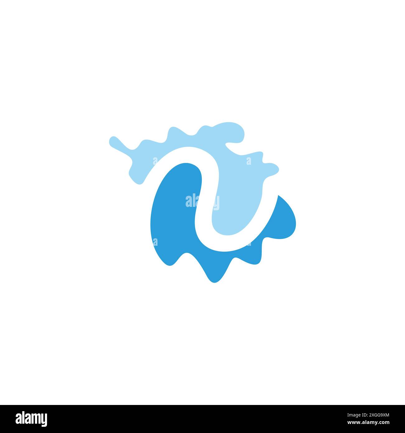 letter n curves waves waters motion logo vector Stock Vector Image ...